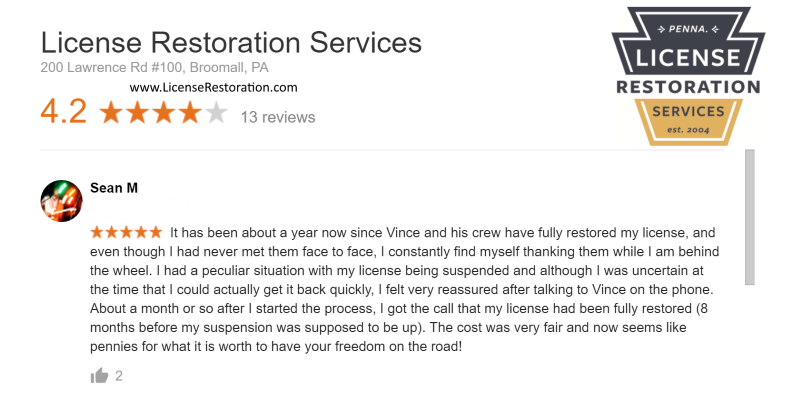 Happy Client Review - Copy • License Restoration Services, Inc.